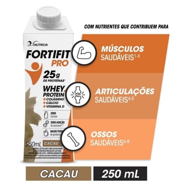 Fortifit Pro Cacau Suplemento Nutricional 250mL - Nutricia | ONE Pharma